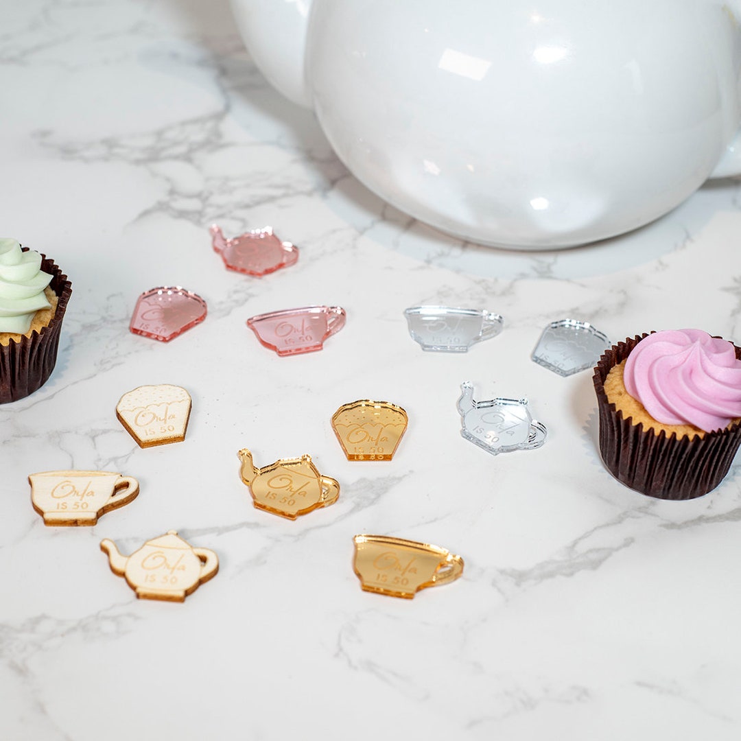 Birthday Tea Party Table Scatter Confetti Favour Decorations Mirror ...