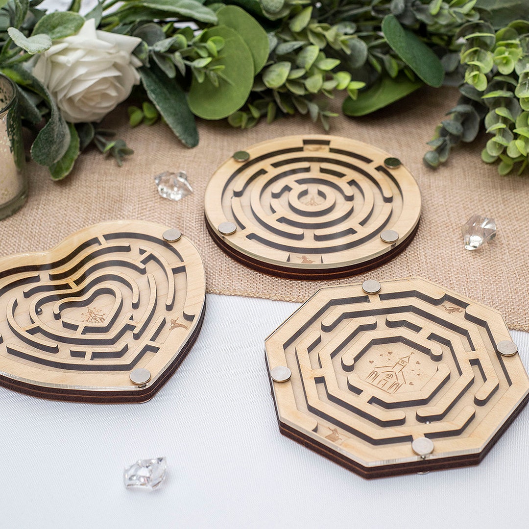 Wedding Labyrinth Tilting Maze Game With Ball Guest Favour Puzzle - Etsy UK