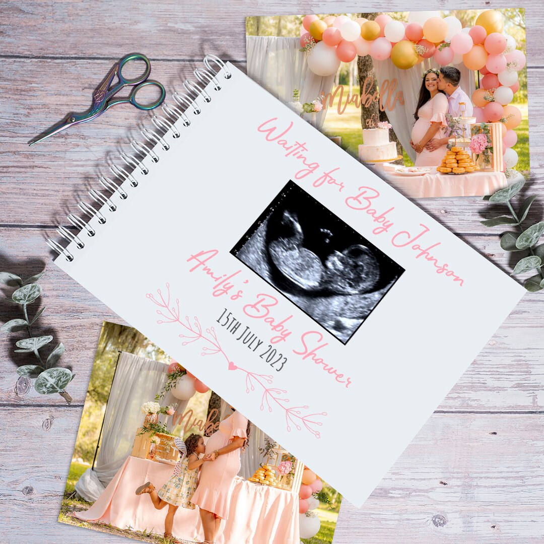 Personalised Scan Photo Baby Shower Album Memory Scrapbook - Etsy