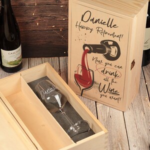 Personalised Retirement Luxury Gift Set Wine Bottle Box With - Etsy
