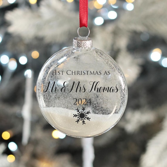 1st year of marriage christmas ornaments store