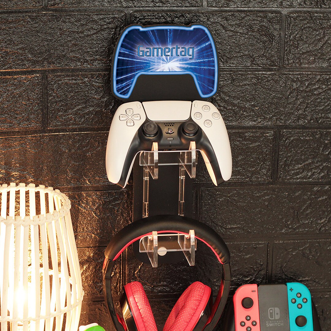 Personalised Wall Mounted Laser Beam Controller and Headset Holder ...