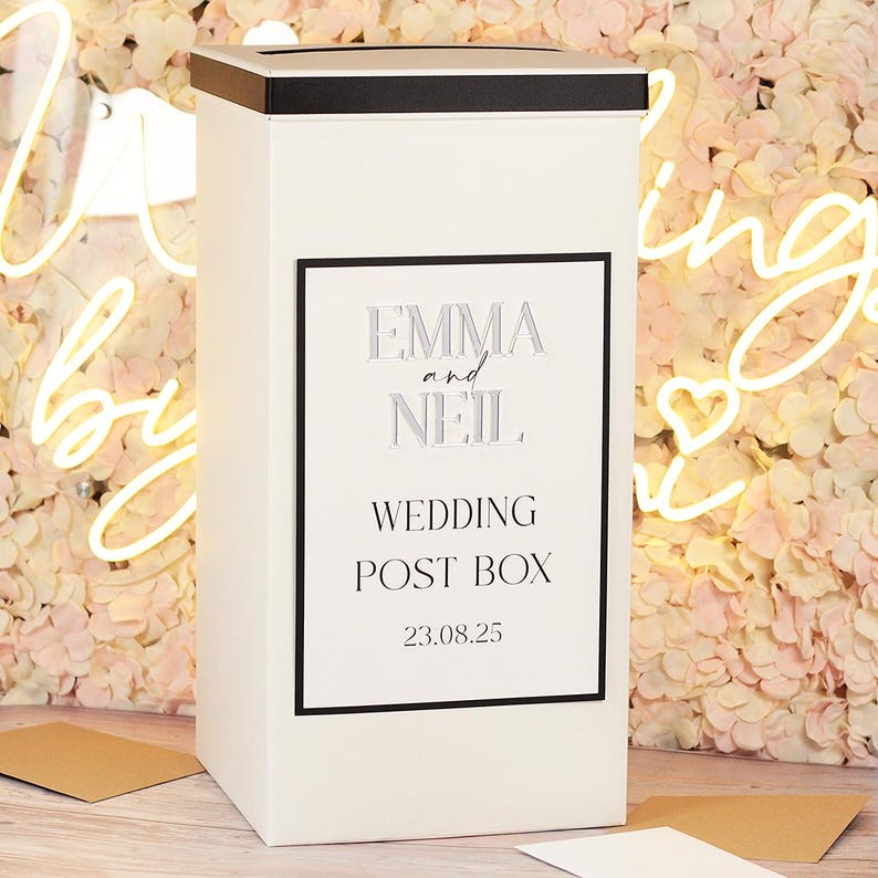 Manhattan Wedding Card Post Box With 3D Acrylic Detail | Choice of ...