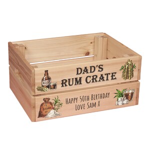 Personalised Rum Bar Treat Hamper Gift Crate | Father's Day - Etsy