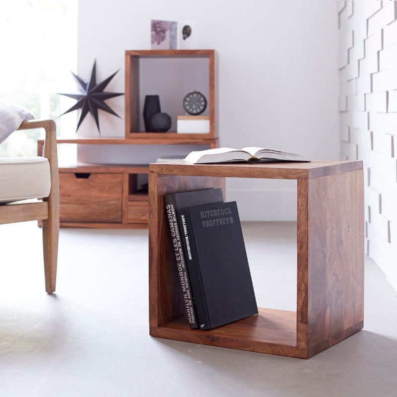 Walnut Cube Coffee Tables - Etsy