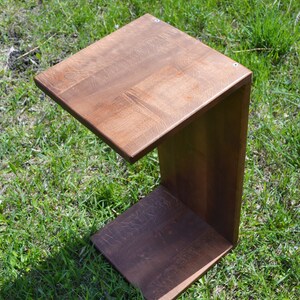 Wooden Sofa Side Table Chair Arm Rest Table Rustic Stylish | Etsy UK