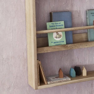 Oak Plate Rack, Plate Display Rack Oak Wall Shelf, Oak Mug Holder, Oak ...