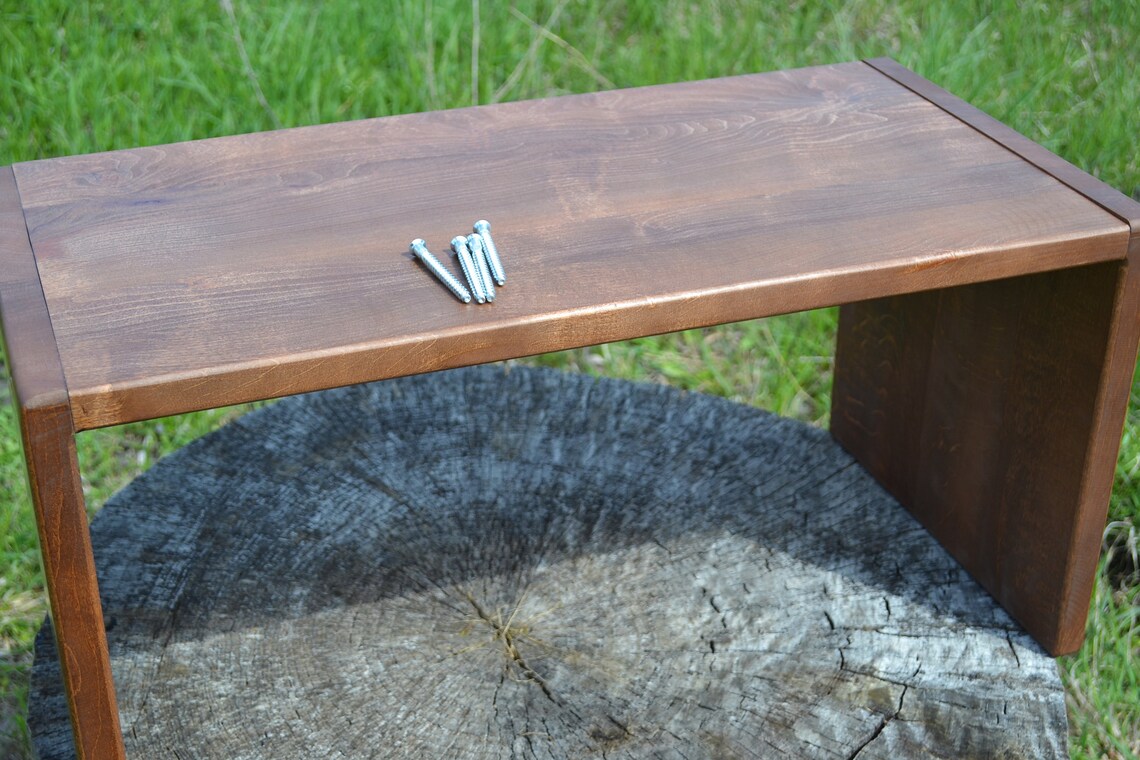 Wooden Sofa Side Table Chair Arm Rest Table Rustic Stylish - Etsy UK