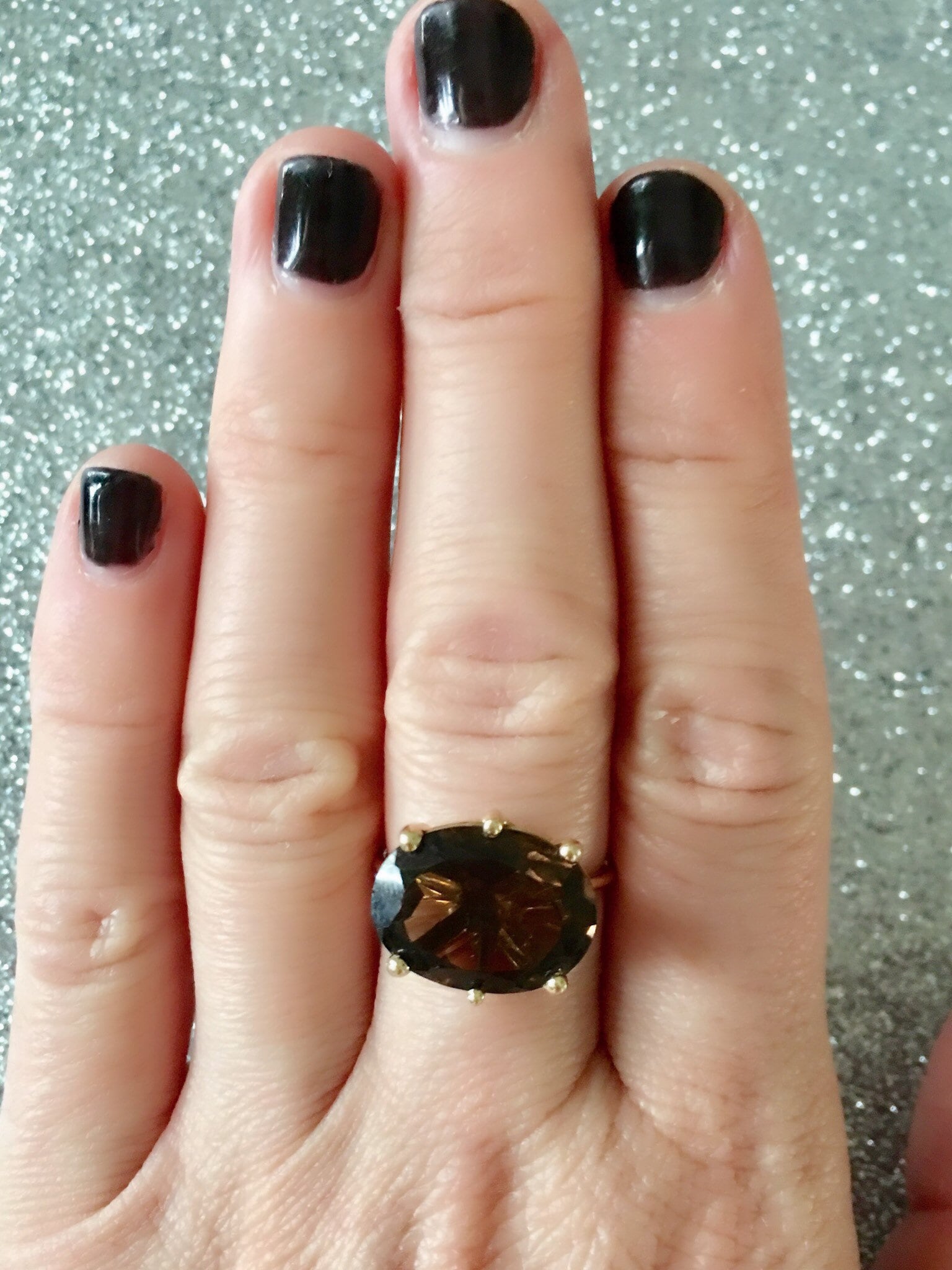 14k Gold Smoky Topaz Ring Smoky Topaz Ring Cocktail Ring Smoky - Etsy