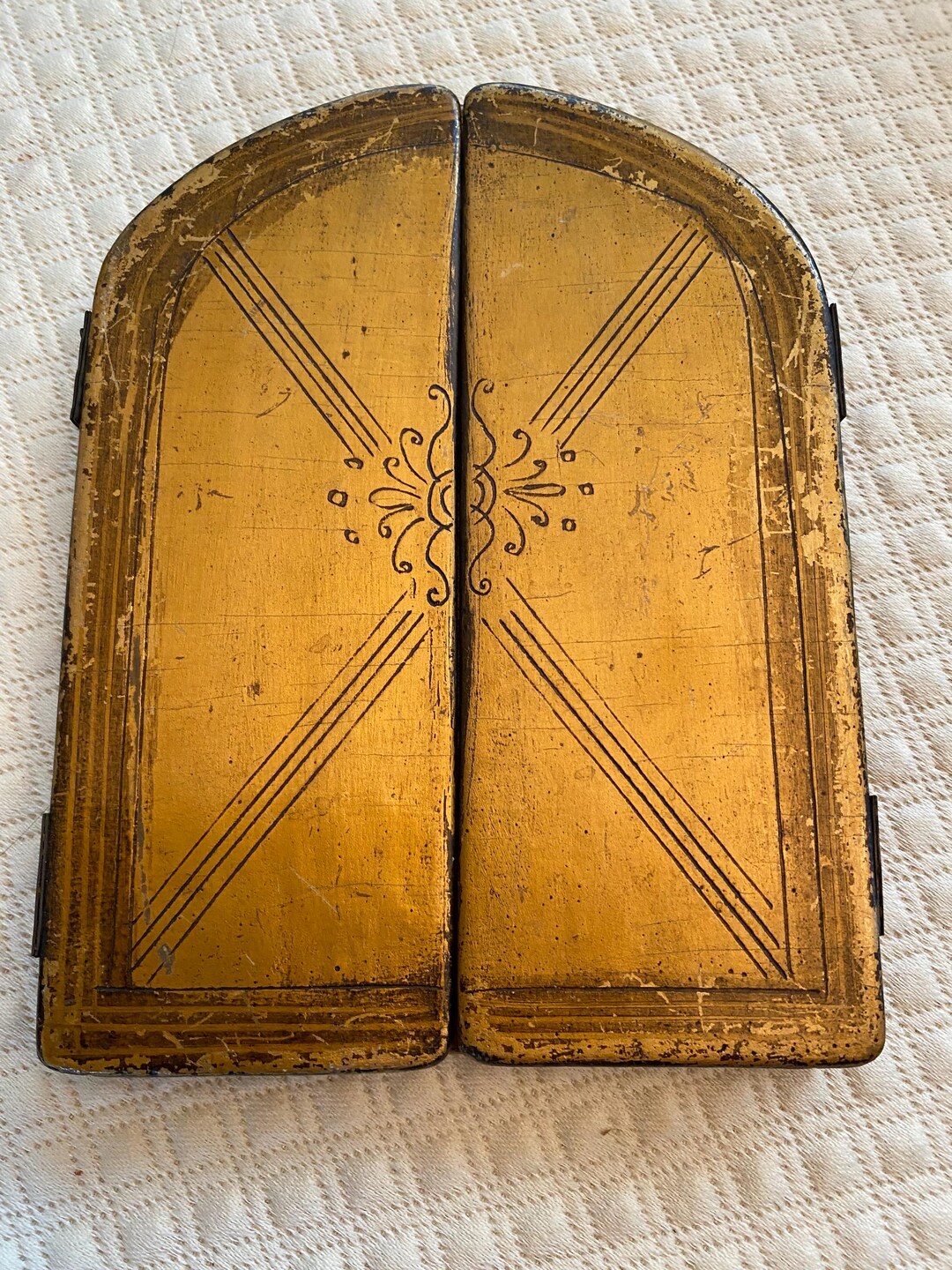 Madonna and Child Triptych. Beautiful Antique French Tri Fold Religious ...