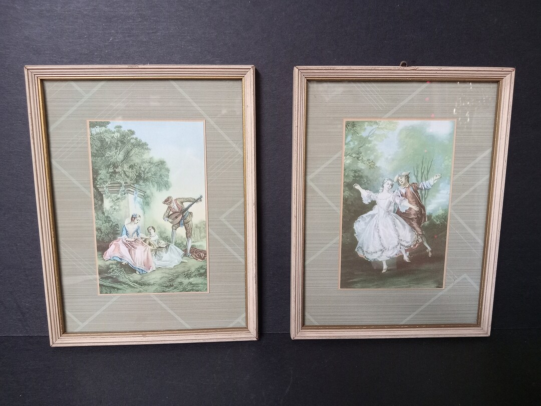 Set - 2 - Vintage Victorian Prints - Cream - (NBPE#2350E) - Etsy
