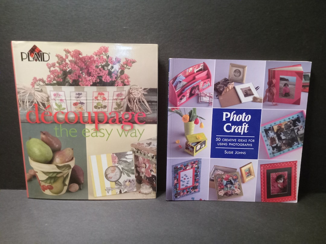 2 Craft Reference Books - Decoupage & Photo Crafts - (NBPE#2589E) - Etsy