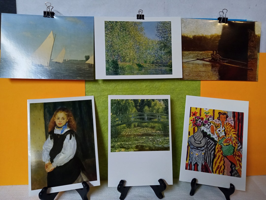 6 Vintage Greeting Card Set - Famous Paintings - (NBPE#1742E) - Etsy
