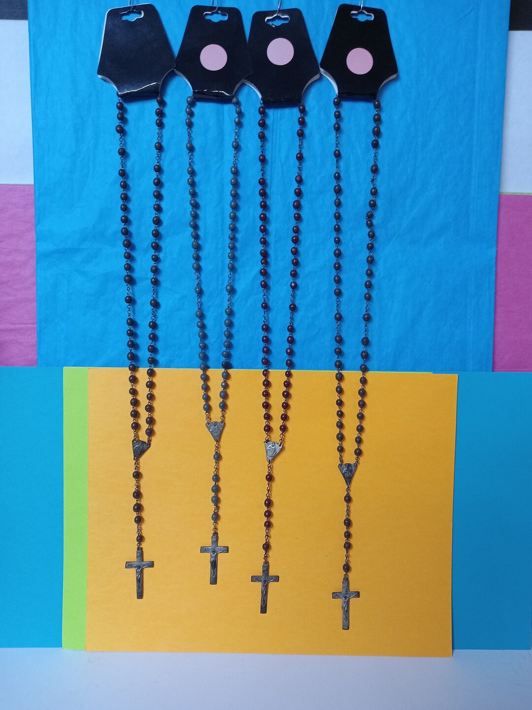 4 Rosary Beads - Same Maker Different Colors - Vintage - (NBPE#1443) - Etsy