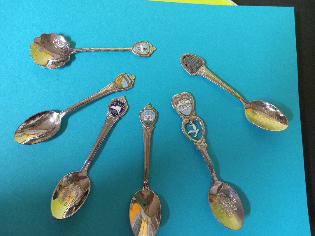 6 Vintage State Collectible Souvenir Spoons - (NBPE#2288E) - Etsy