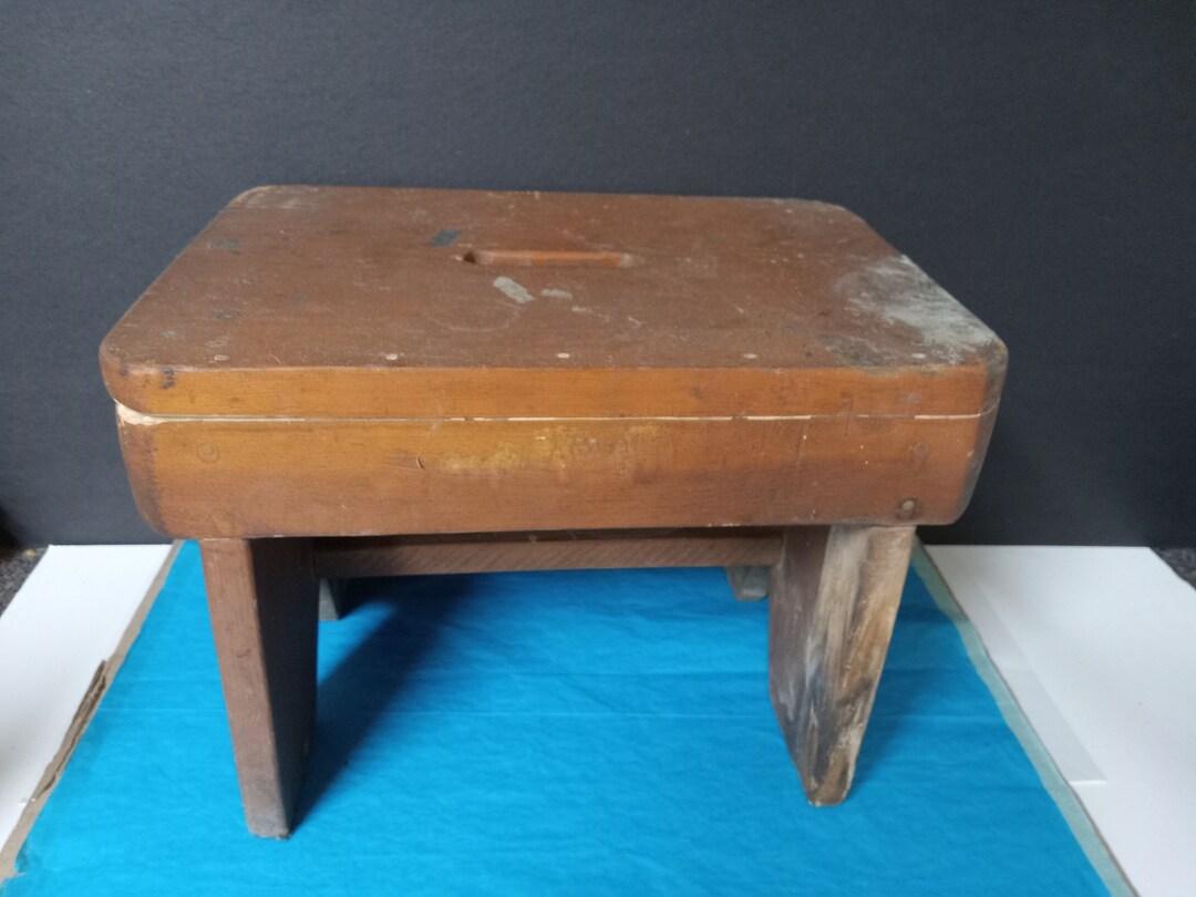 Vintage Primitive Step Stool - Heavy Duty - (NBPE#1904) - Etsy