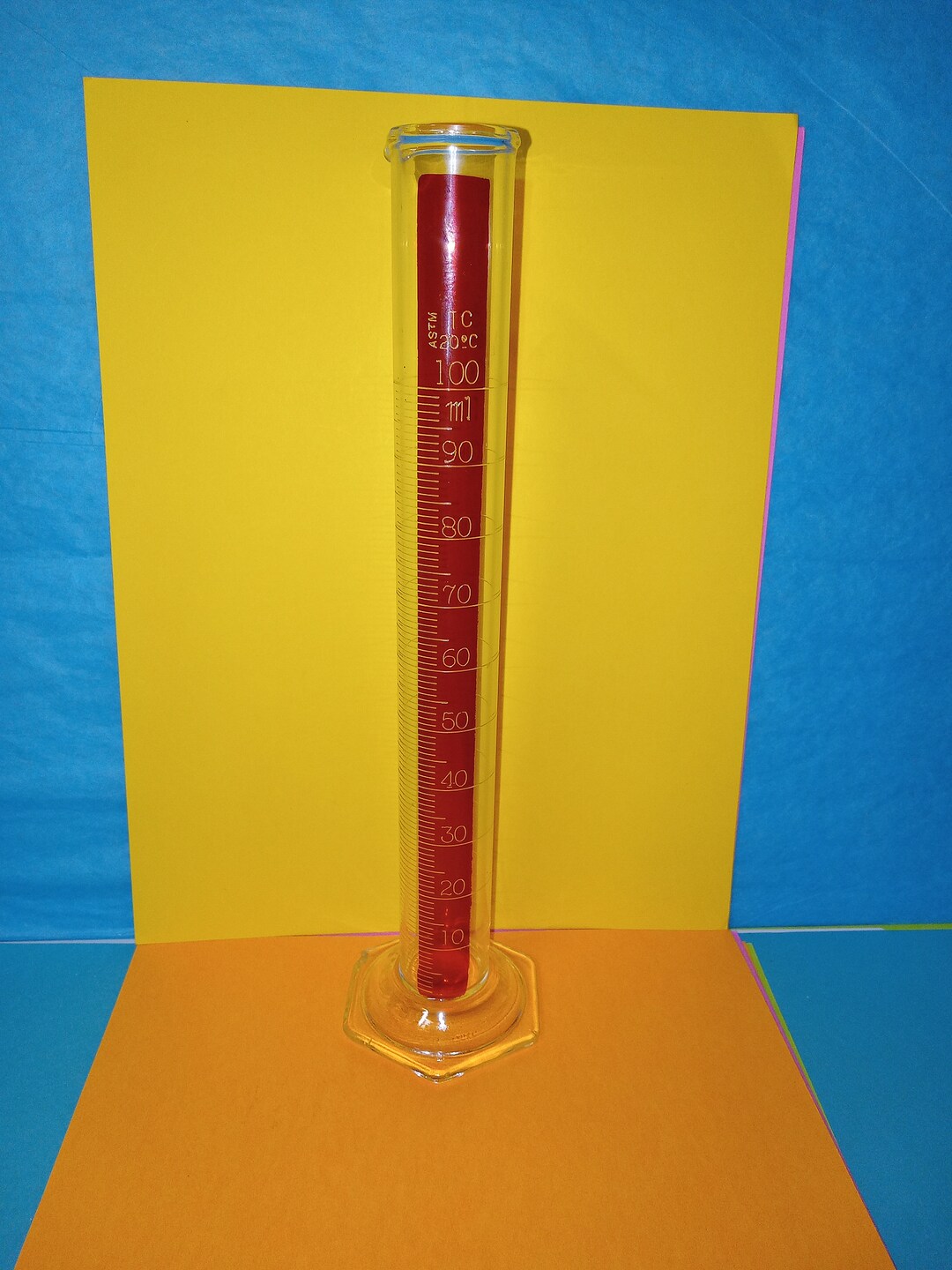 Vintage Tall Cylinder Pyrex Beaker - Red - as is - (NBPE#2076) - Etsy