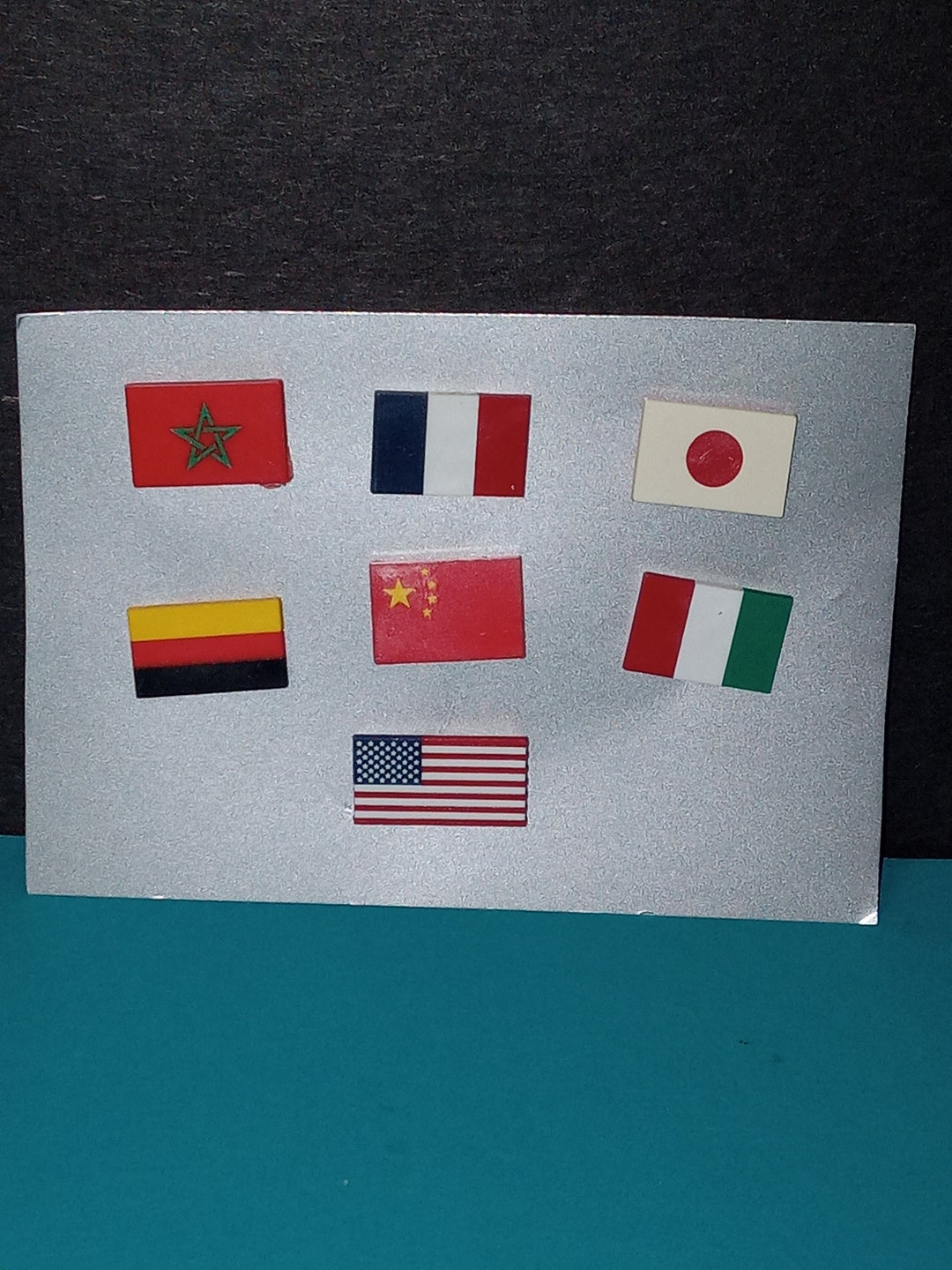 7 Vintage Plastic International Flag Pins - (NBPE#2281E) - Etsy