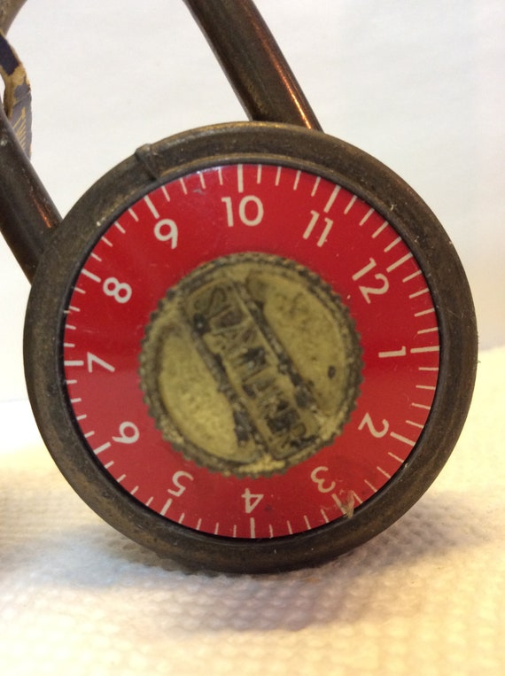 Vintage Slaymaker Combination Padlock Red Works - Etsy