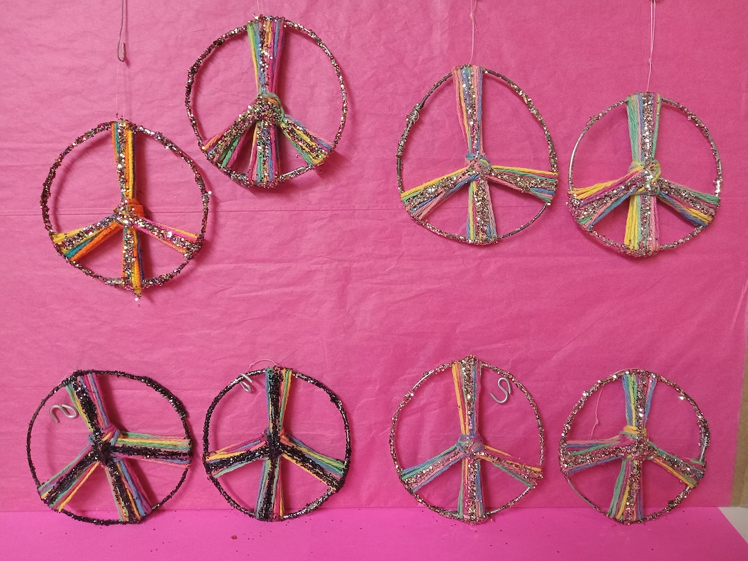 4 Sets- 2-handmade Peace Ornaments - New - (NBPE#1448) - Etsy