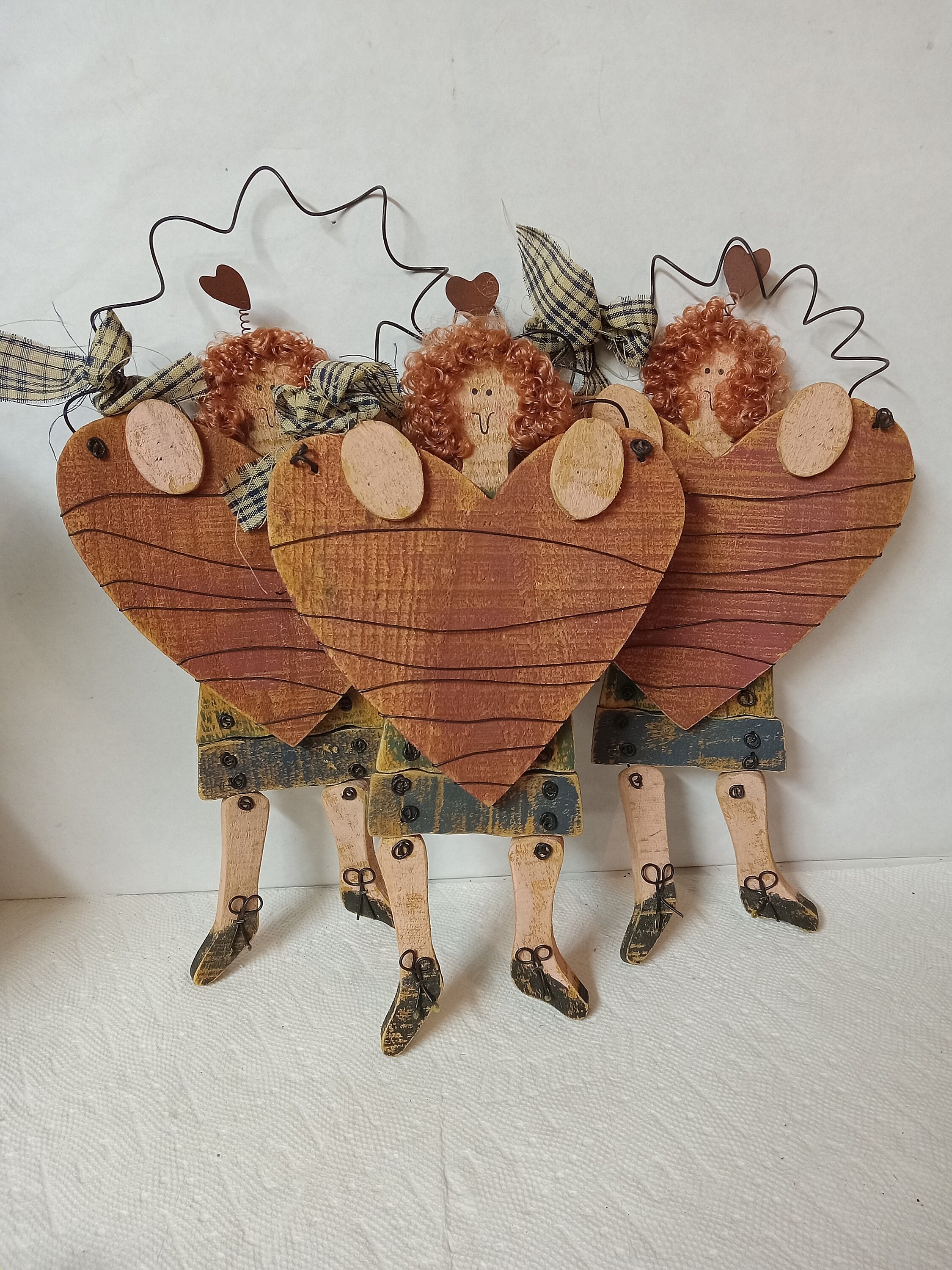 3 Country Wooden Figures - New - (NBPE#1615) - Etsy