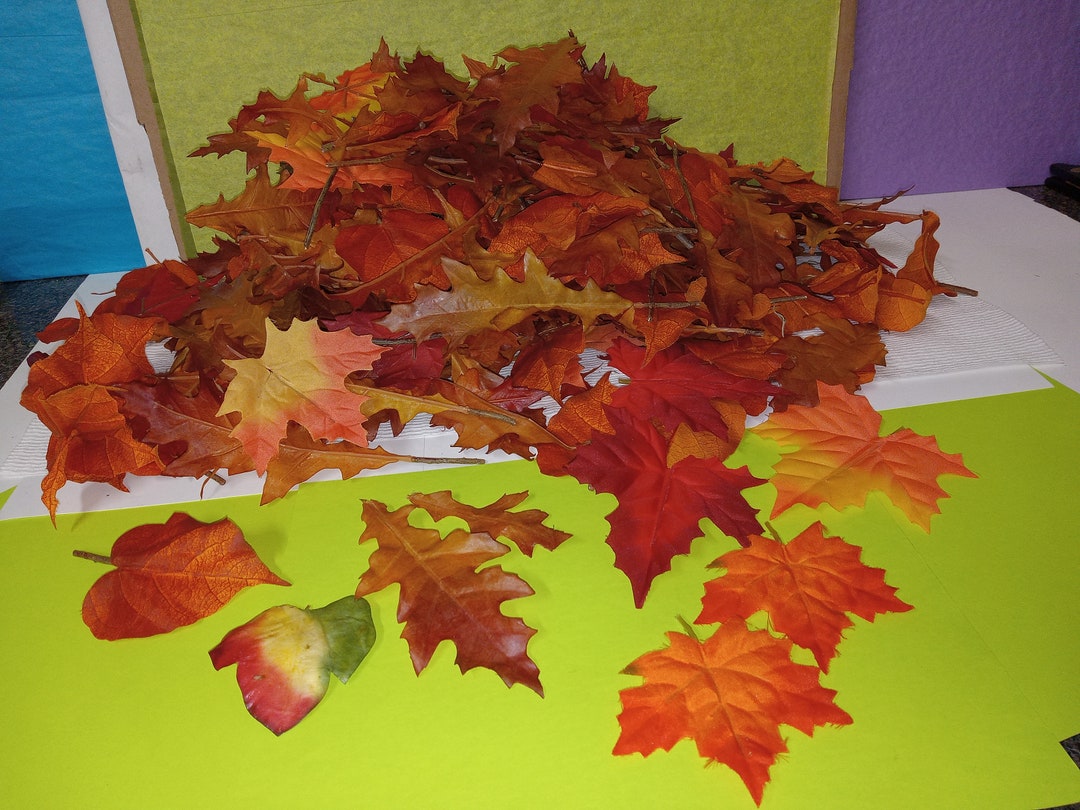 Amazing Pile of Faux Leaves - Misc. Shapes and Sizes - Crafters Welcome ...