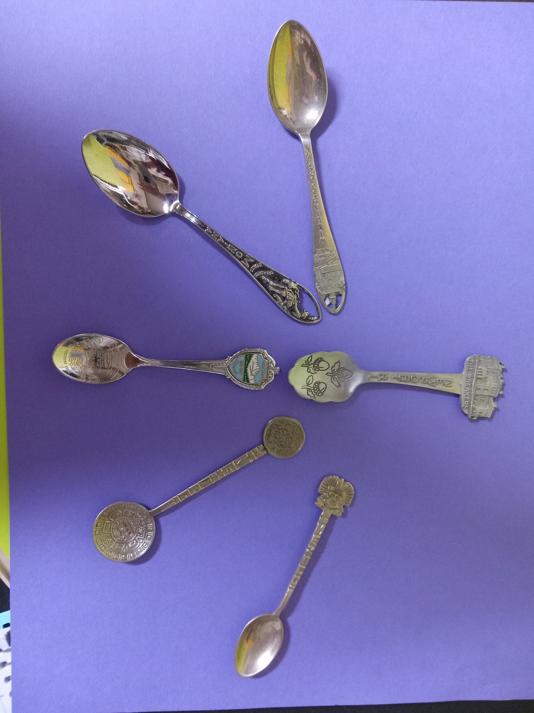 6 Vintage State/country Souvenir Spoons - Collectible - (NBPE#2287) - Etsy