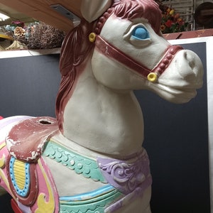 Vintage Full Size Heavy Plastic Rocking Carousel Horse - for Display ...