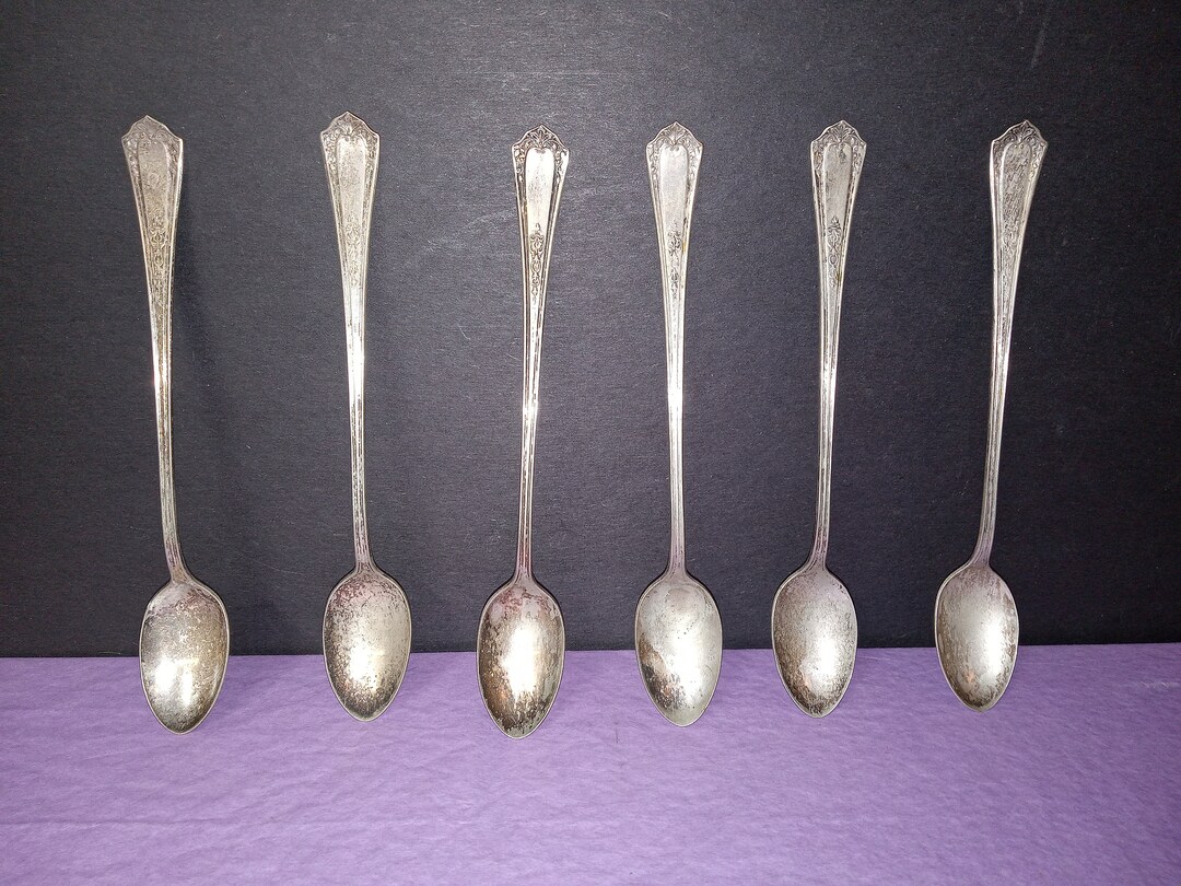6 Continental Silverplate Iced Tea Spoons 1886 NBPE2141E - Etsy
