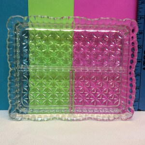 Beautiful Rectangle Clear Glass Divided Condiment Dish - Mint - (NBPE ...