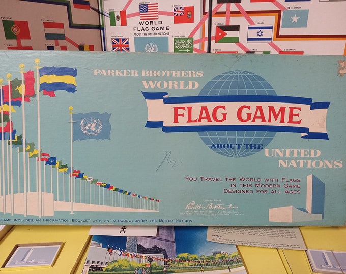 1961 Parker Brothers Flags of the United Nations Complete NBPE1645 - Etsy