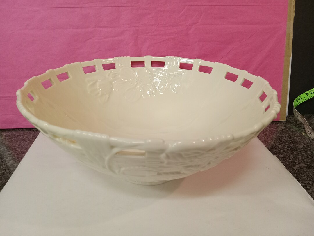 Lenox Basket of Flowers - Large Bowl - Shrub Rose - Mint - (NBPE#998 ...