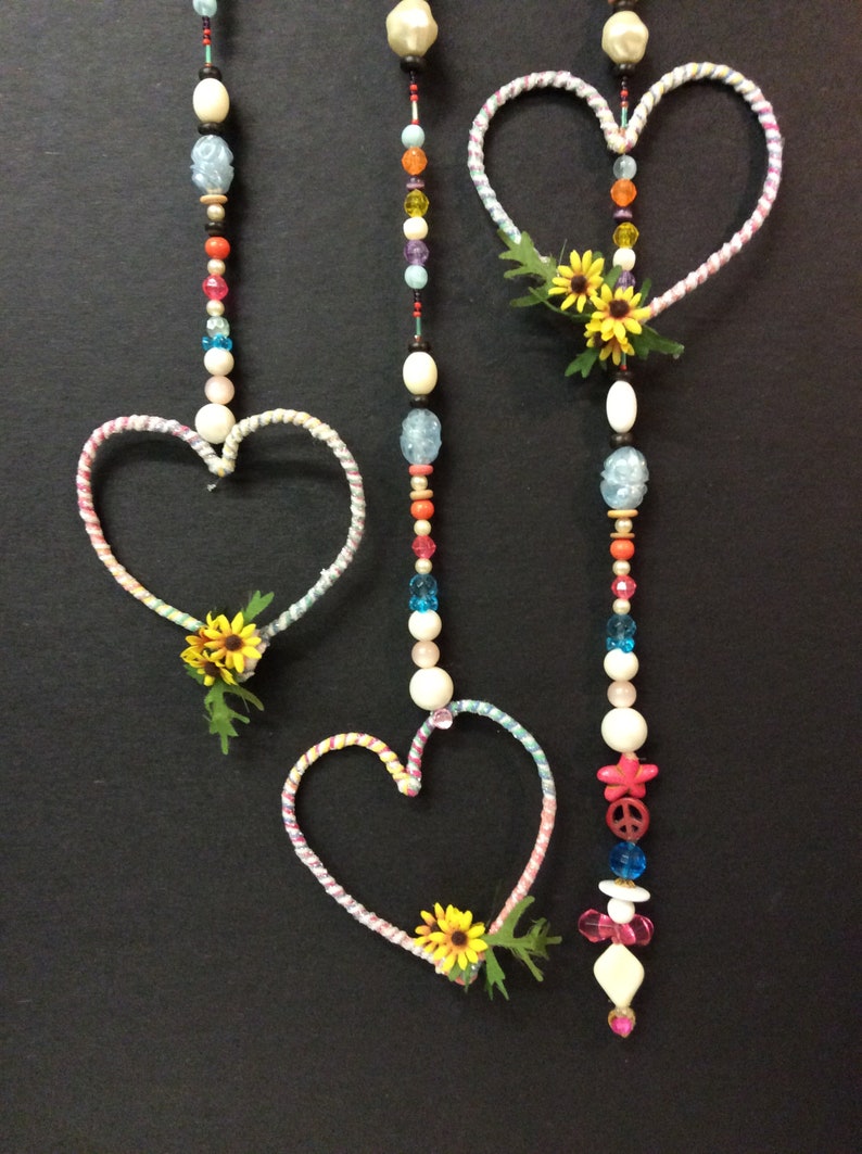 Handmade Hanging Hearts - Wall - Ceiling - Inside - Outside - New ...