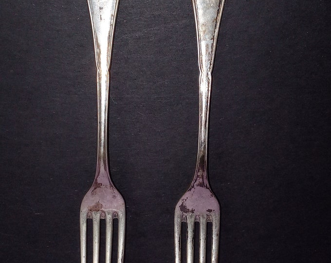 2 Silver Antique German Large Dinner Forks - "800" - (NBPE#2142E) - Etsy