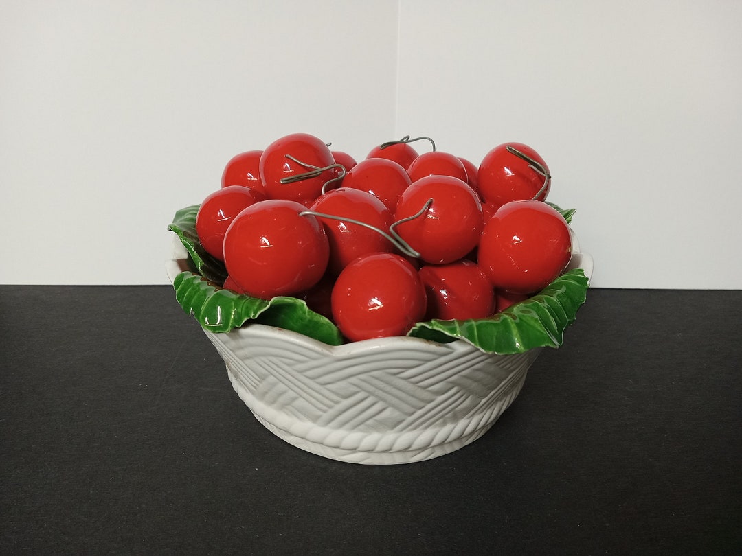 Vintage Porcelain Ceramic Bowl of Cherries as is NBPE2348 - Etsy