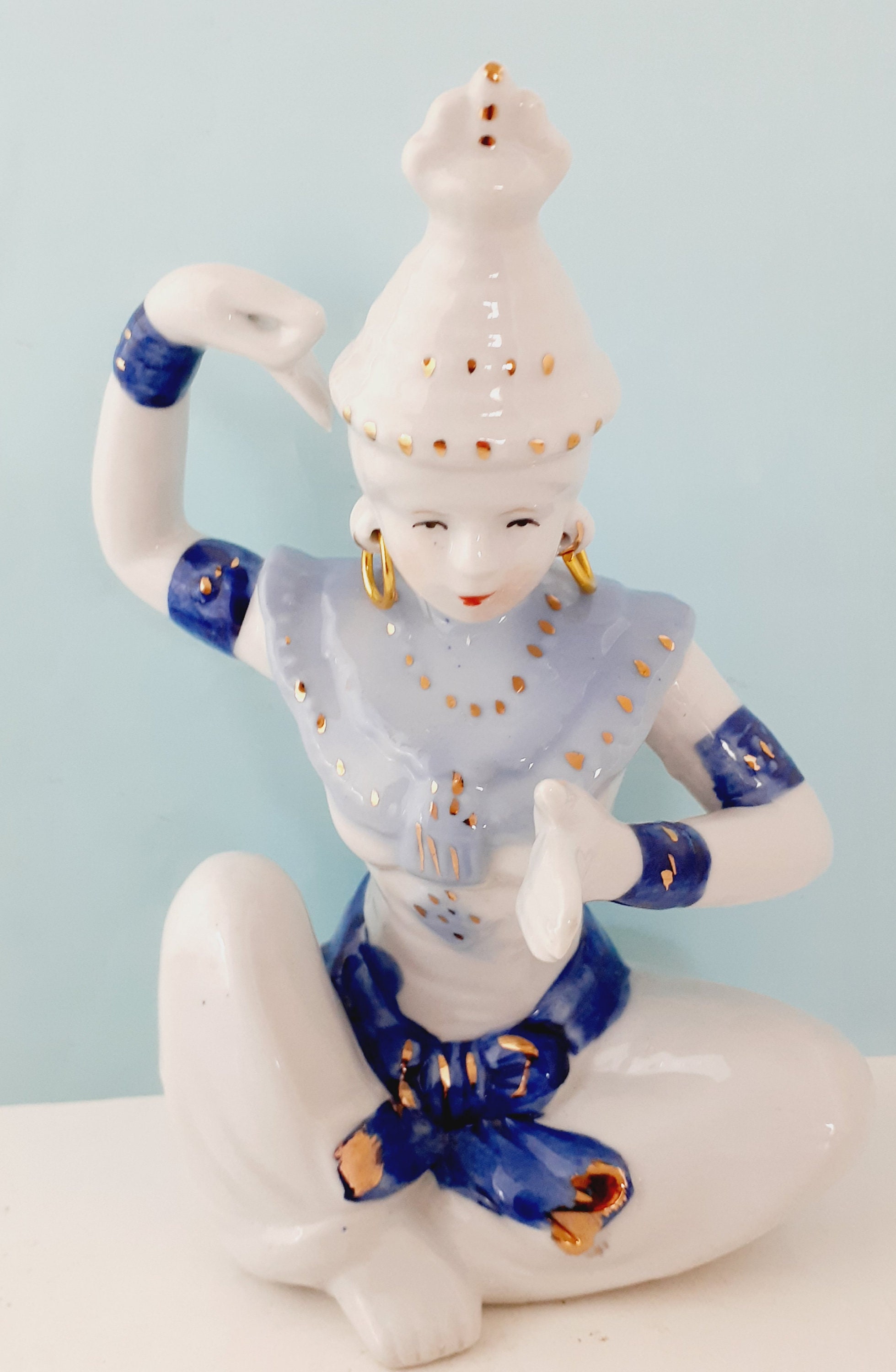 Porcelain Figurine HINDU Women India Handpainted Statue Women HINDU 7 ...