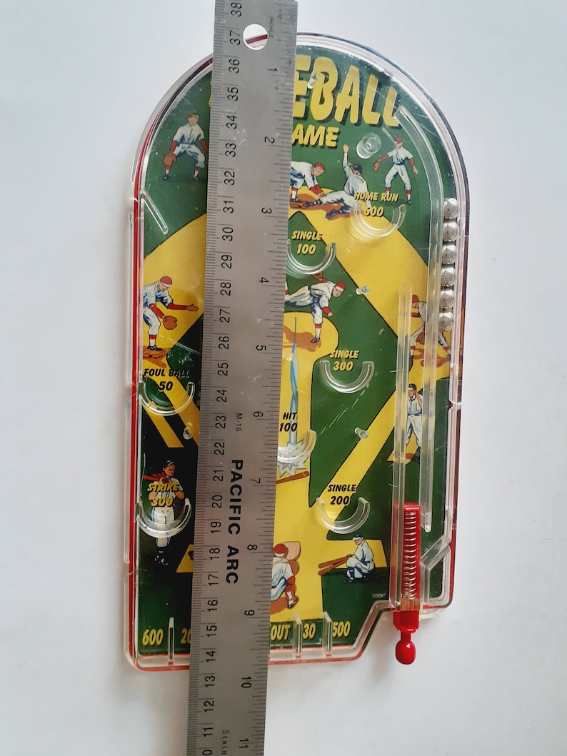 Vintage Schylling Tin Baseball Pinball Tabletop Game - Etsy