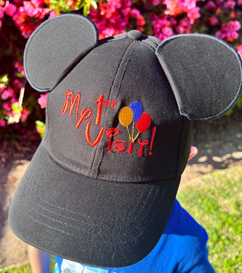 My 1st Visit Balloons Child's Mickey Mouse Ear Cap - Etsy