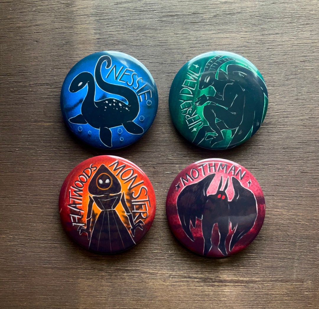 Cryptid 2" Button Badges - Etsy