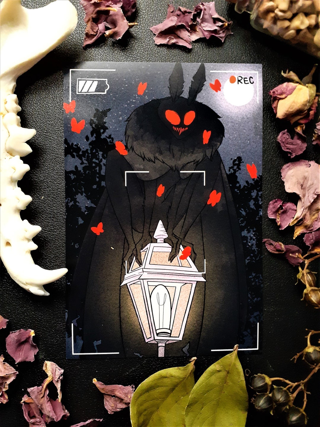 Mothman 'bröthers of the Lamp' 5"x7" Art Print - Etsy