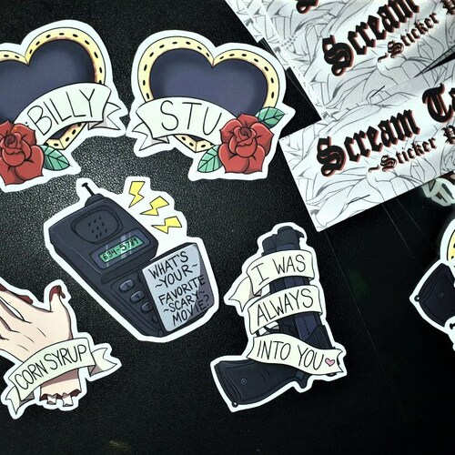 Scream Billy and Stu Kiss Vinyl Sticker Cult Horror | Etsy