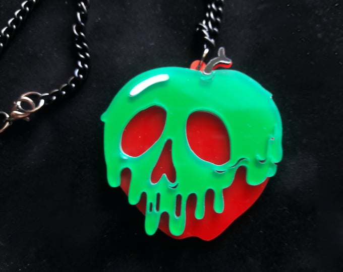 Poison Apple Necklace - Evil Queens Poisoned Apple, Snow White, Rotten ...