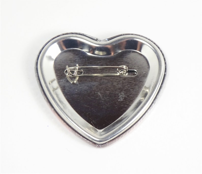 Kawaii Heart Button 2 Inch Pin Back Heart Button Kawaii - Etsy