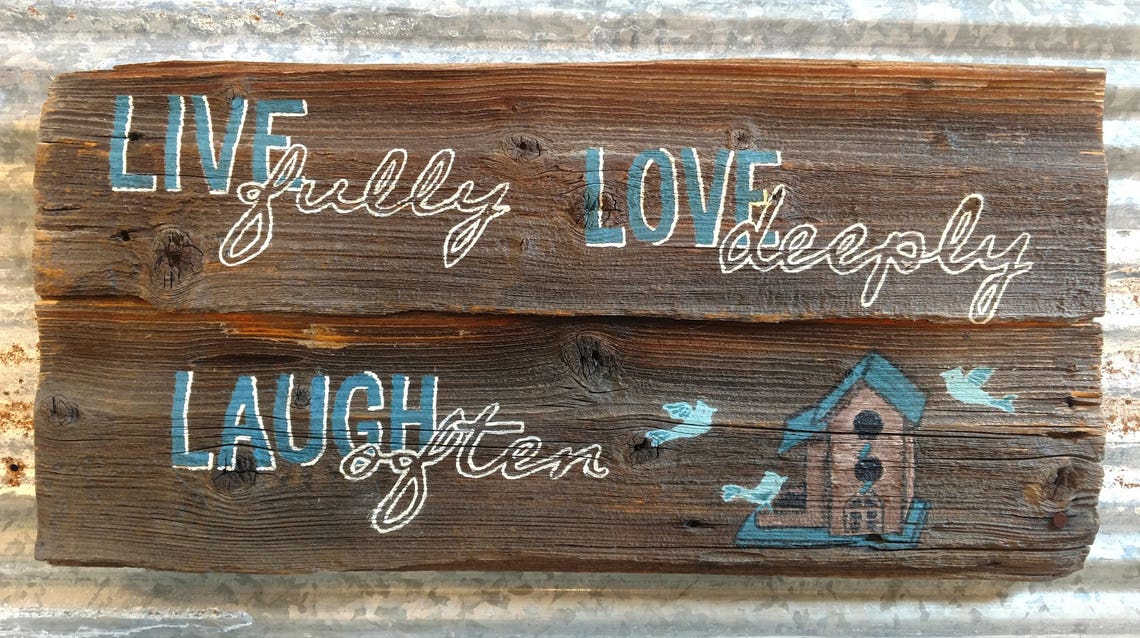 Live Fully Love Deeply Laugh Often Marriage Family Friends - Etsy