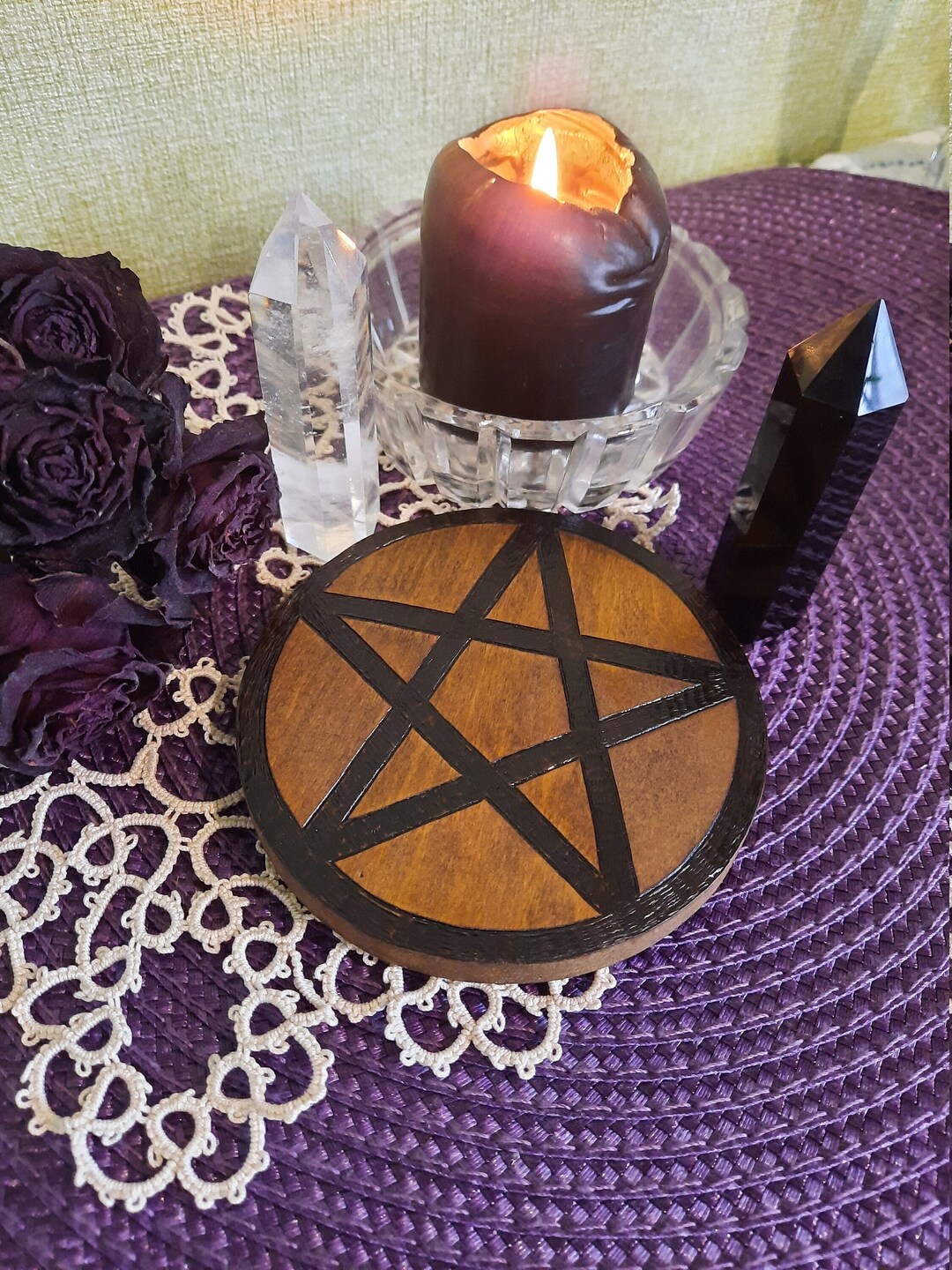 Small Wooden Altar Pentacle Witchcraft Wiccan Pagan Tool - Etsy