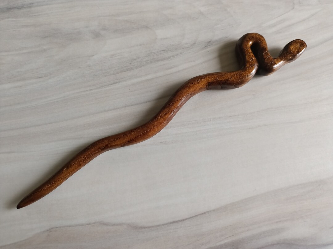 Wooden Magic Wand Serpent, Snake - Etsy