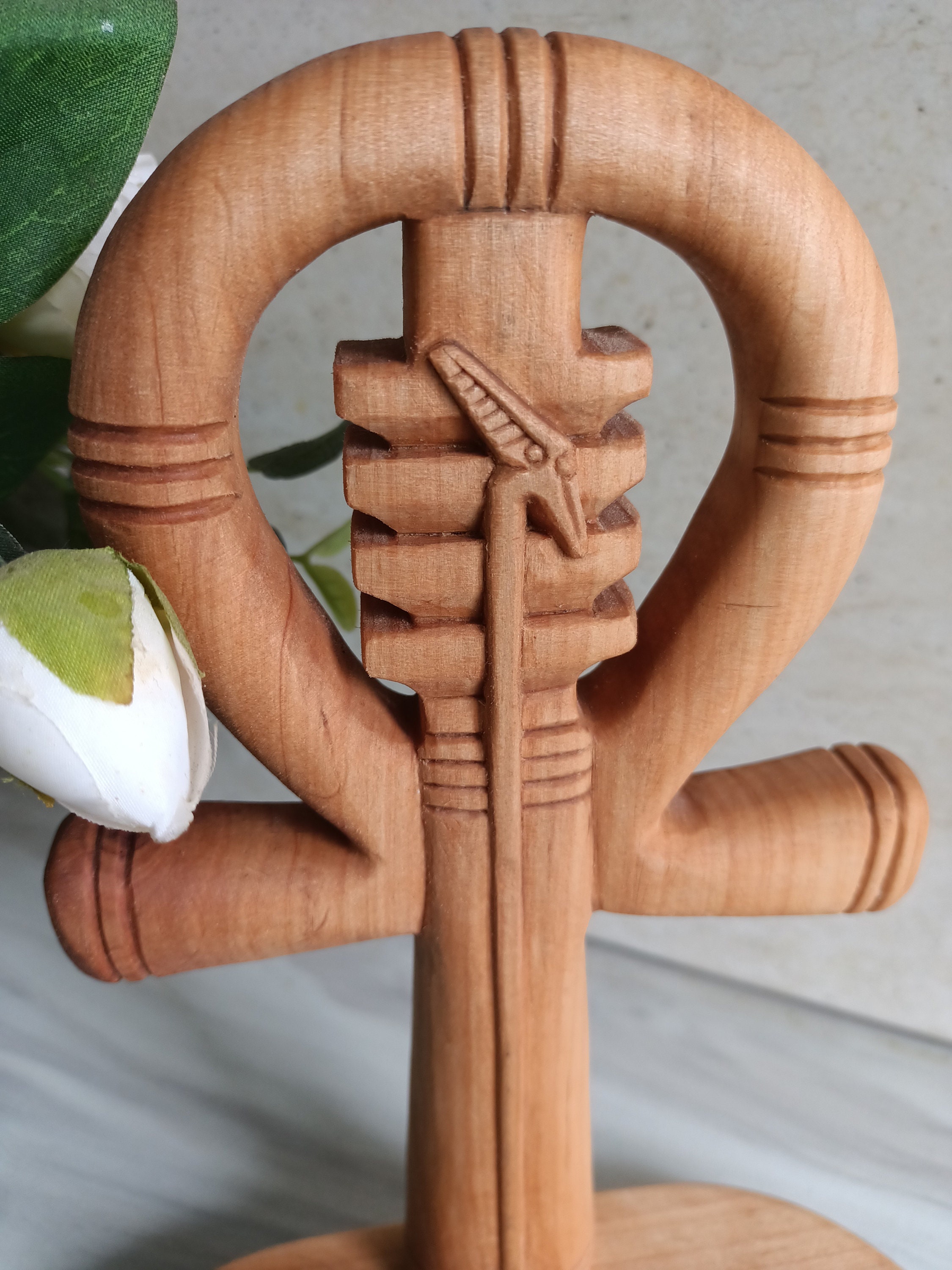 Egyptian Kemet Shrine Ankh With Candleholders and Offering Bowl - Etsy UK