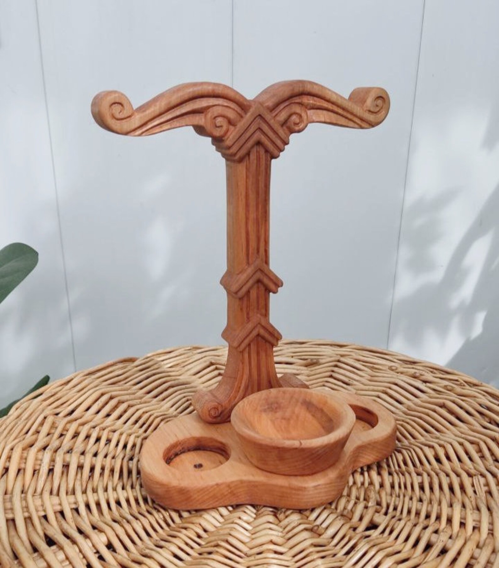 Wooden Altar Irminsul With Candleholders Norse Asatru Viking - Etsy