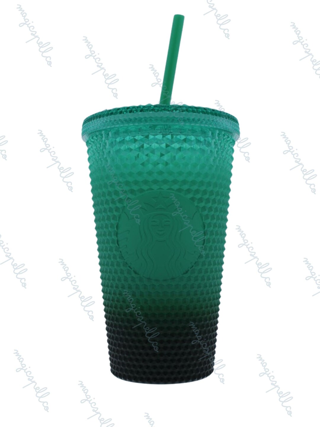 Starbucks Cold Cup Mint Green Winter Waxberry Gradient Bling Beverage ...