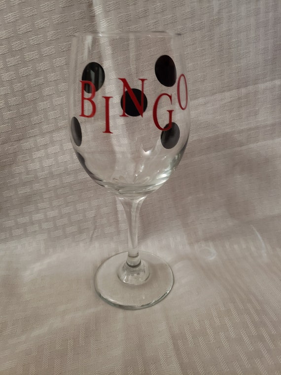 Bingo Wine Glass | Etsy